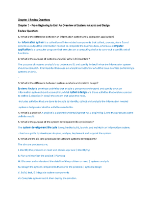 Chapter 1 - Alan Dennis - The documents uploaded belongs to Systems ...