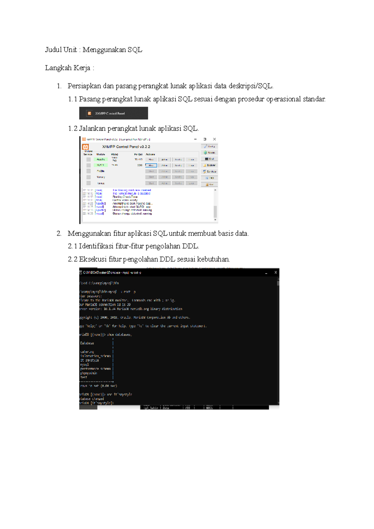 Menggunakan SQL - Materi Uji Analis Program - Judul Unit : Menggunakan ...