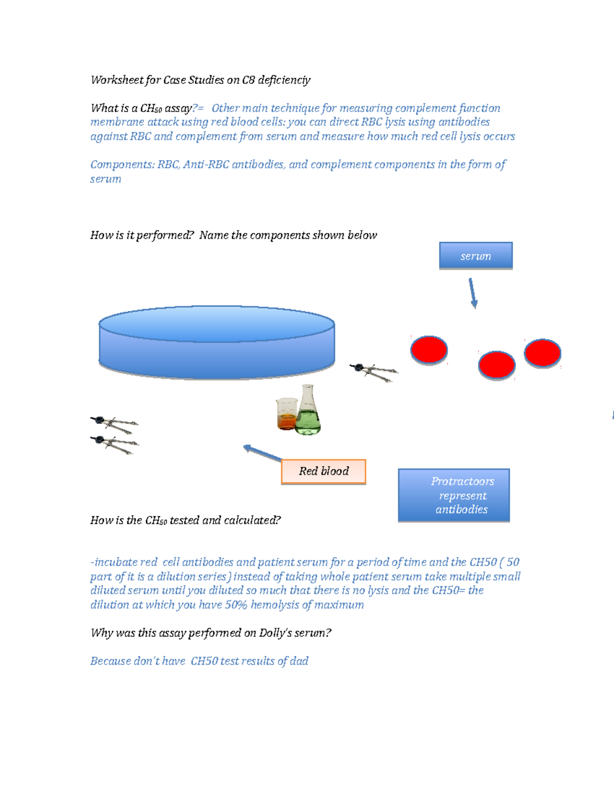 Immunology Lecture #7 Case Studies on C8 deficiency - Worksheet for ...
