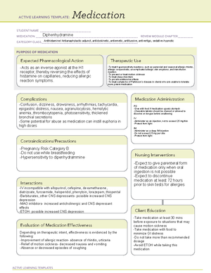 Epinephrine wk 8 - ljg - ACTIVE LEARNING TEMPLATES Medication STUDENT ...