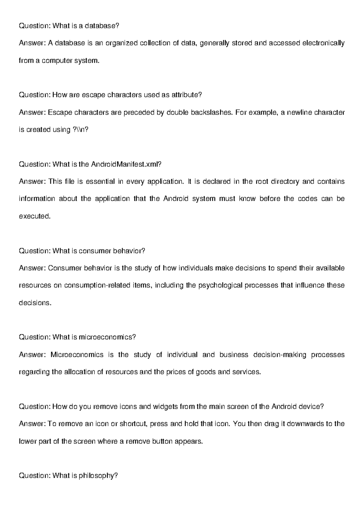 Alexandra polonese murkiest - Question: What is a database? Answer: A ...