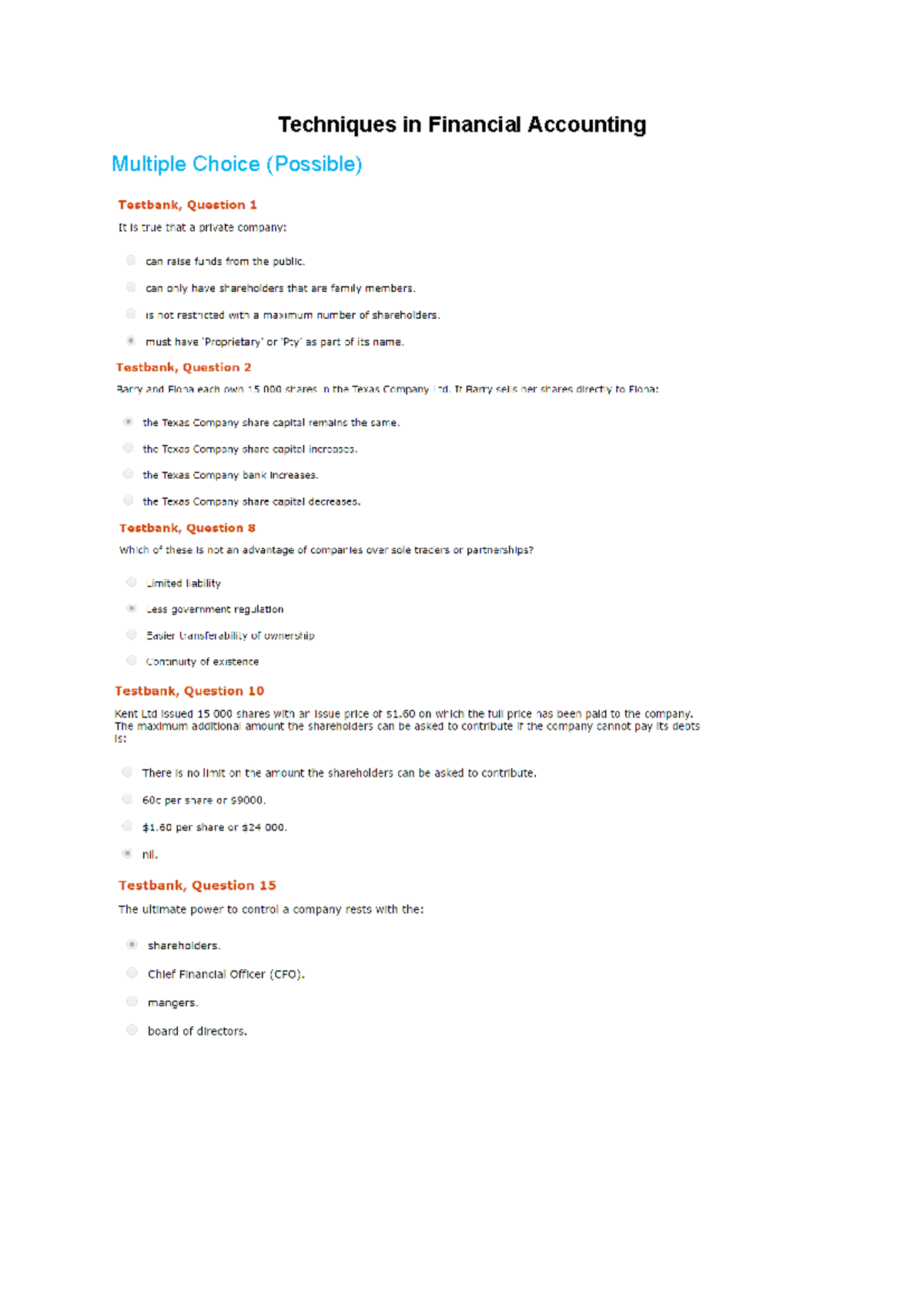 Techniques in Financial Accounting - Studocu