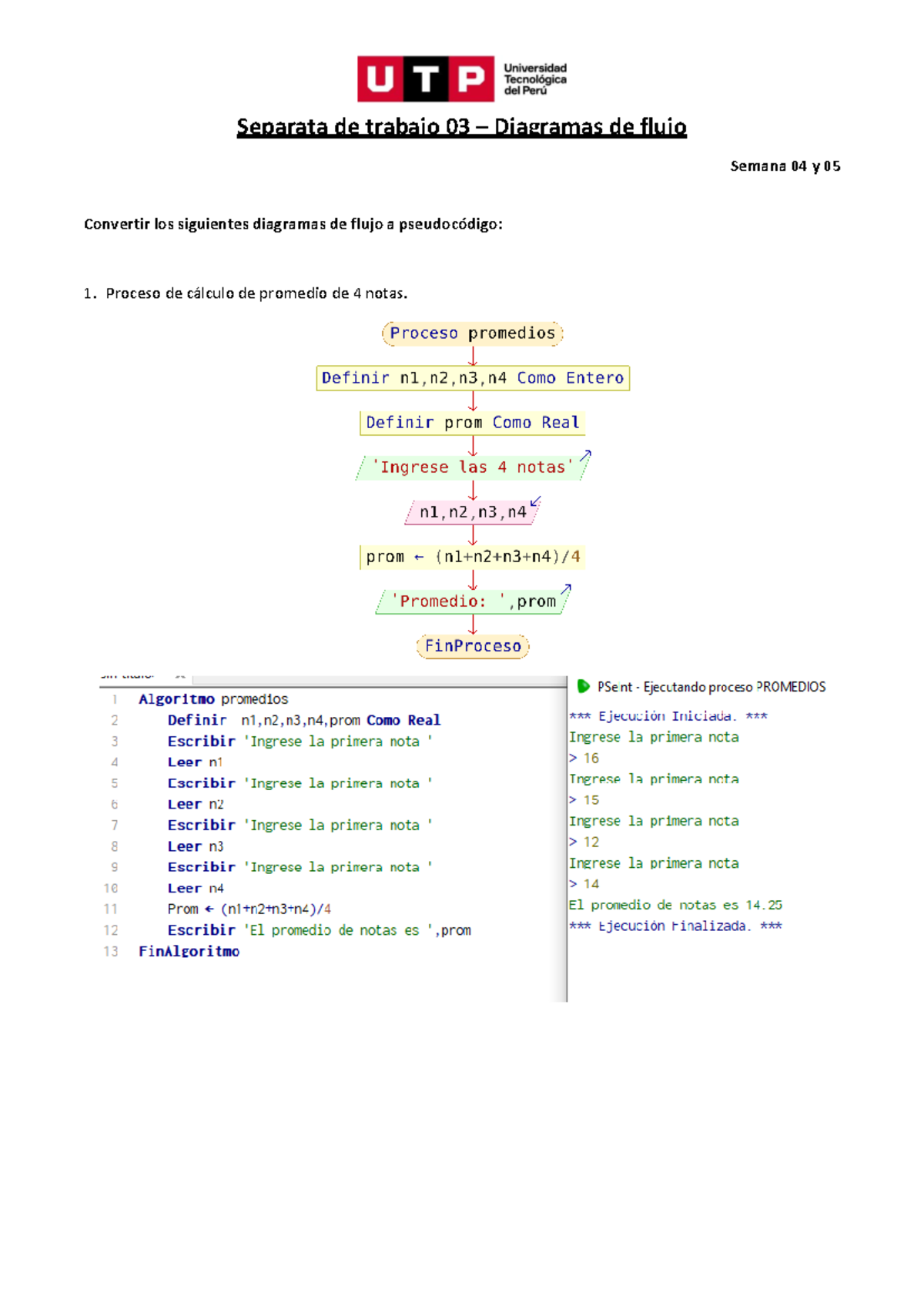 Separata 03 Unidad 01 - algoritmo - Separata de trabajo 03 – Diagramas de flujo Semana 04 y 05 ...