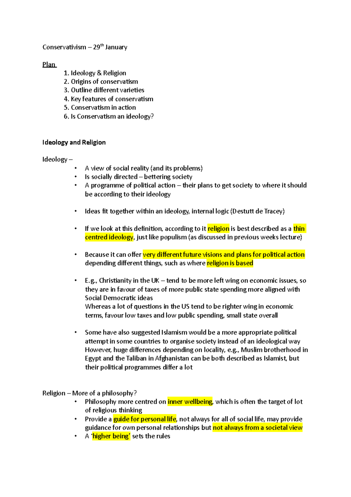 Conservativism and Depoliticization - Conservativism – 29th January ...