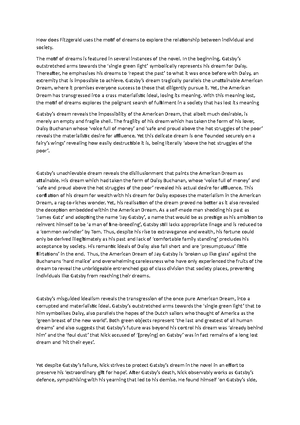 Research Paper: The Great Gatsby: The American Dream - Andrea Sciortino ...