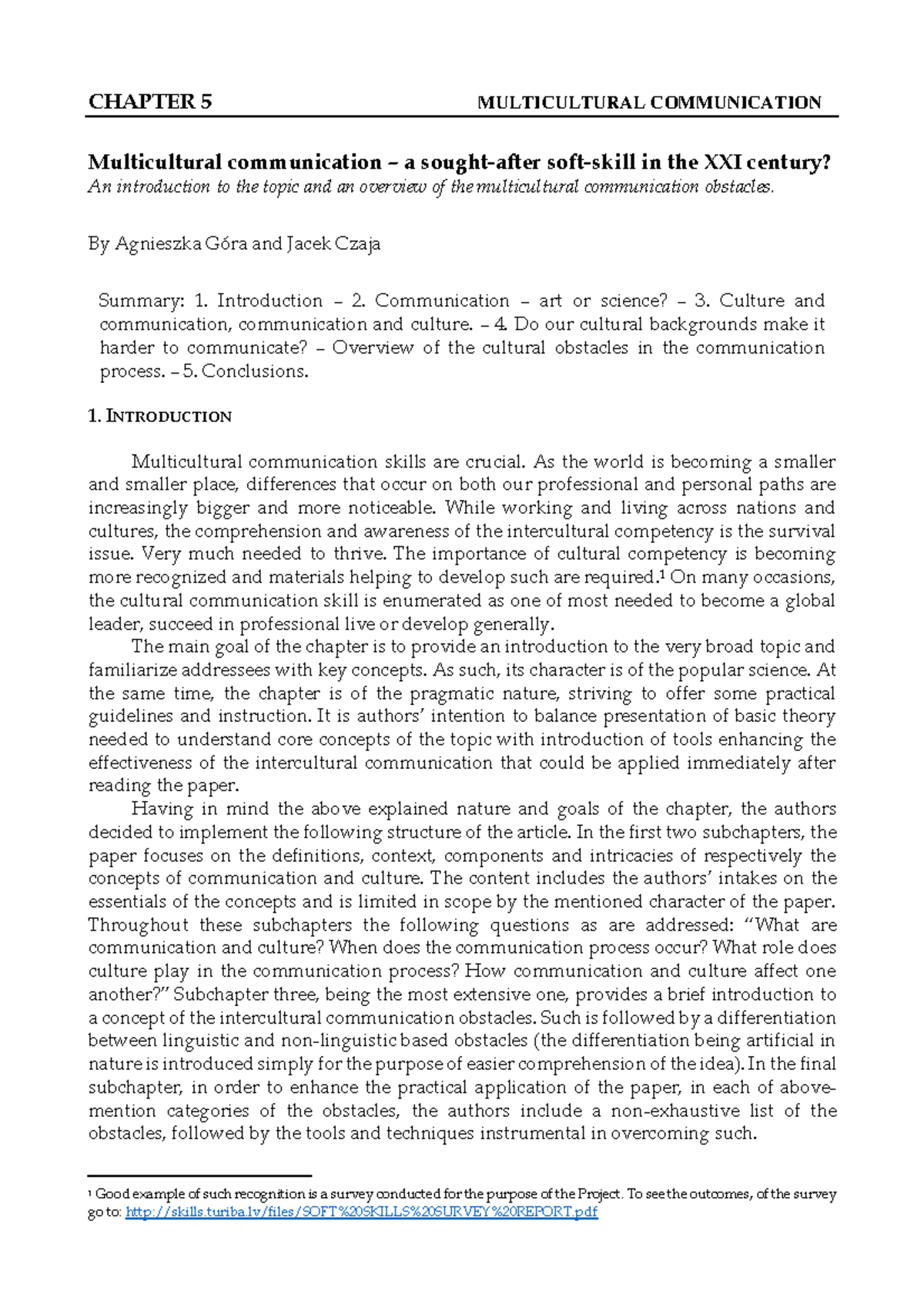 Article-Multicultural-communication - CHAPTER 5 MULTICULTURAL ...