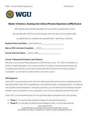 MSN Core Word E-Portfolio D024 - MSN Core Word E-Portfolio Student Name: Rylee Rebstock Course ...