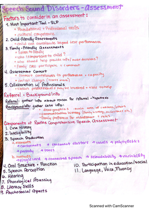 Speech sound disorders intervention - CMD 561 - Studocu
