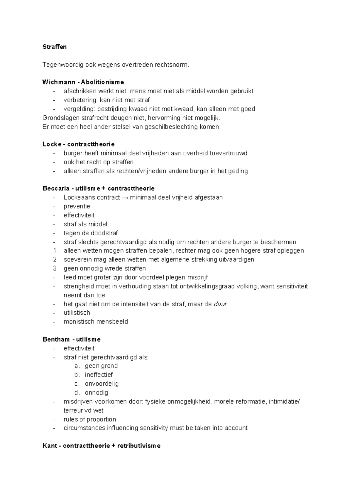 Schema straffen - Straffen Tegenwoordig ook wegens overtreden ...