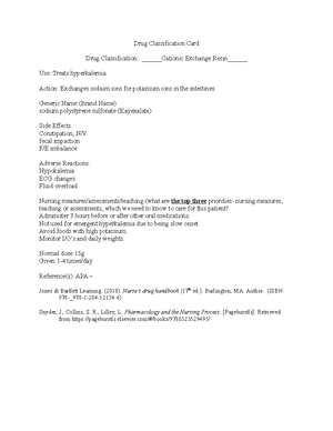 Multivitamin drug card - Drug Classification Card Drug Classification ...