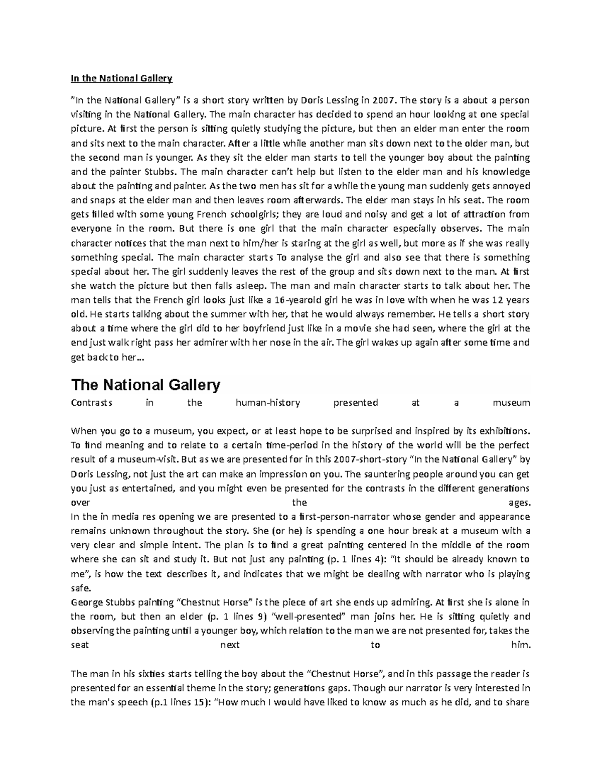In The National Gallery - In the National Gallery ”In the National ...
