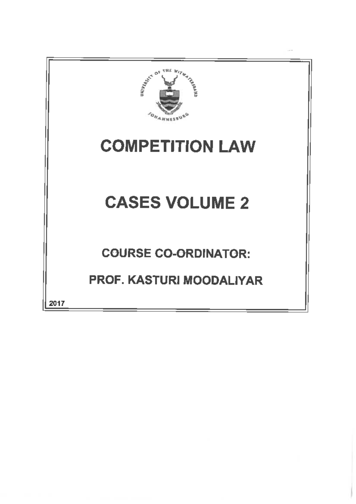 SKM 554e17060812390 - case summary and note pack - Wits University - Studocu