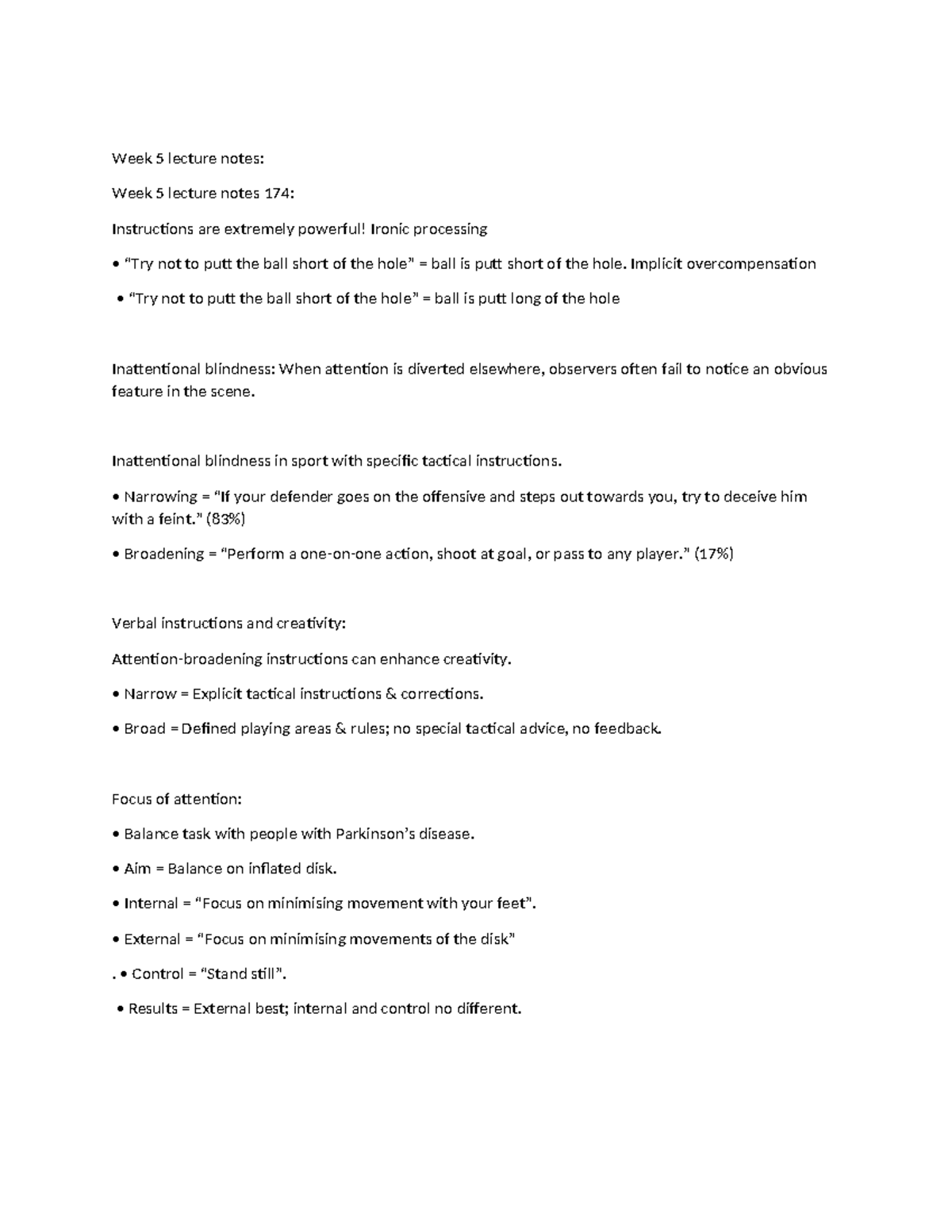 All lecture notes - Week 5 lecture notes: Week 5 lecture notes 174 ...