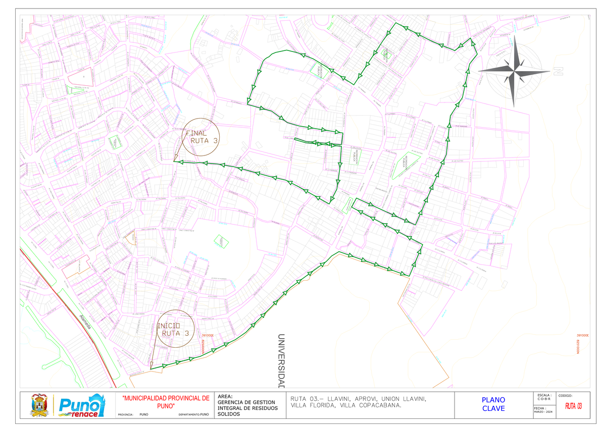RUTA 3 - ............. - JR HUANCAYO JR ROMA JR ROMA PUBLICA RECREACION ...