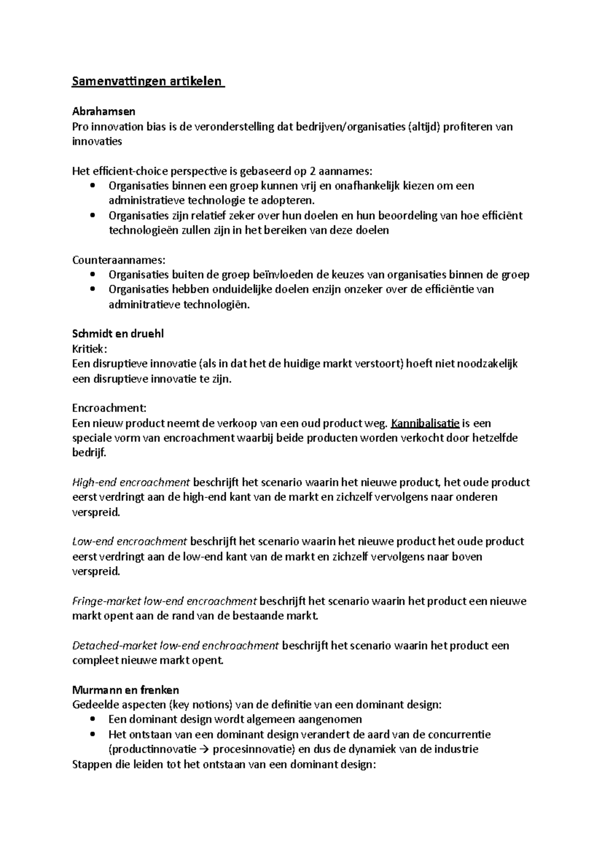 Samenvattingen artikelen - Samenvattingen artikelen Abrahamsen Pro ...