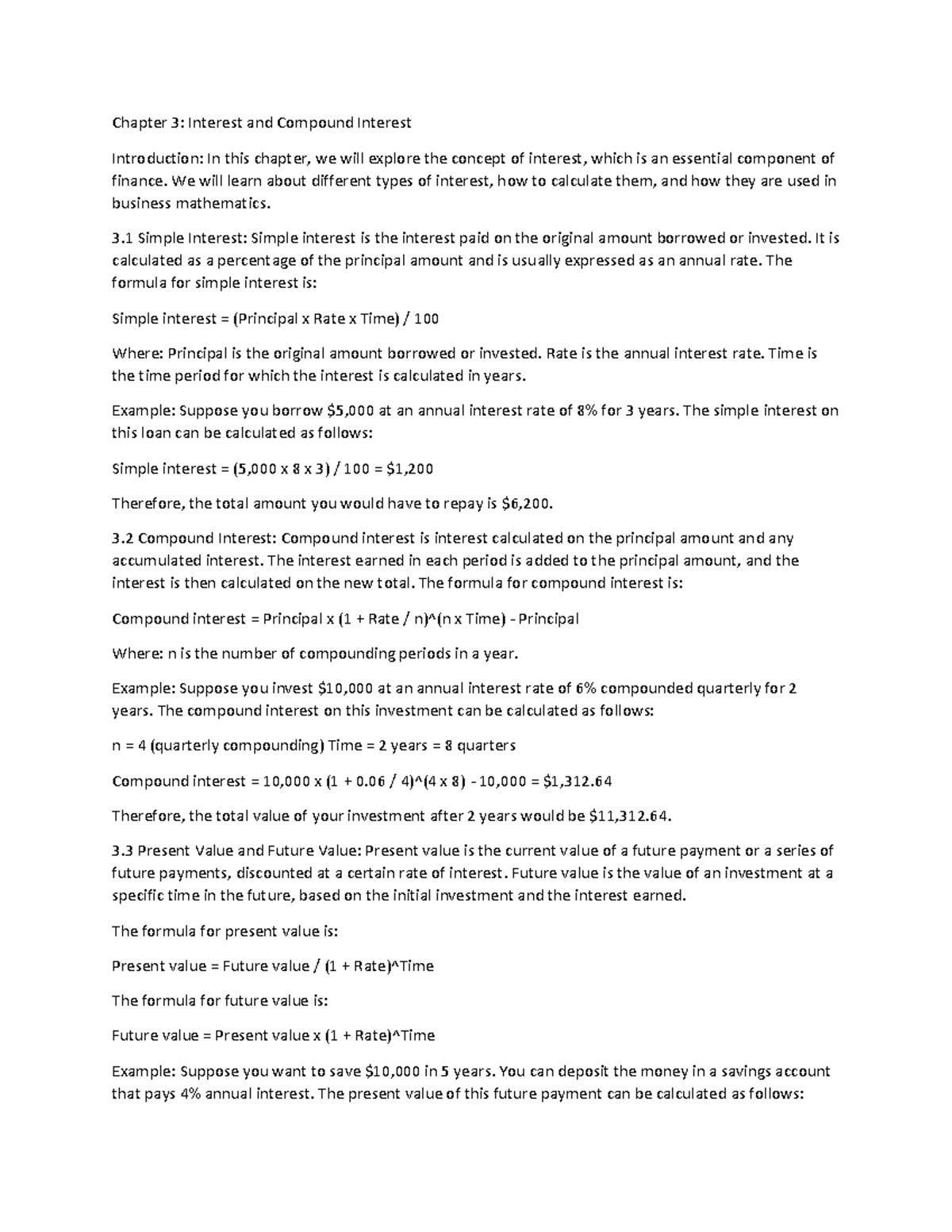 13 - This chapter introduces the concept of interest, an essential ...