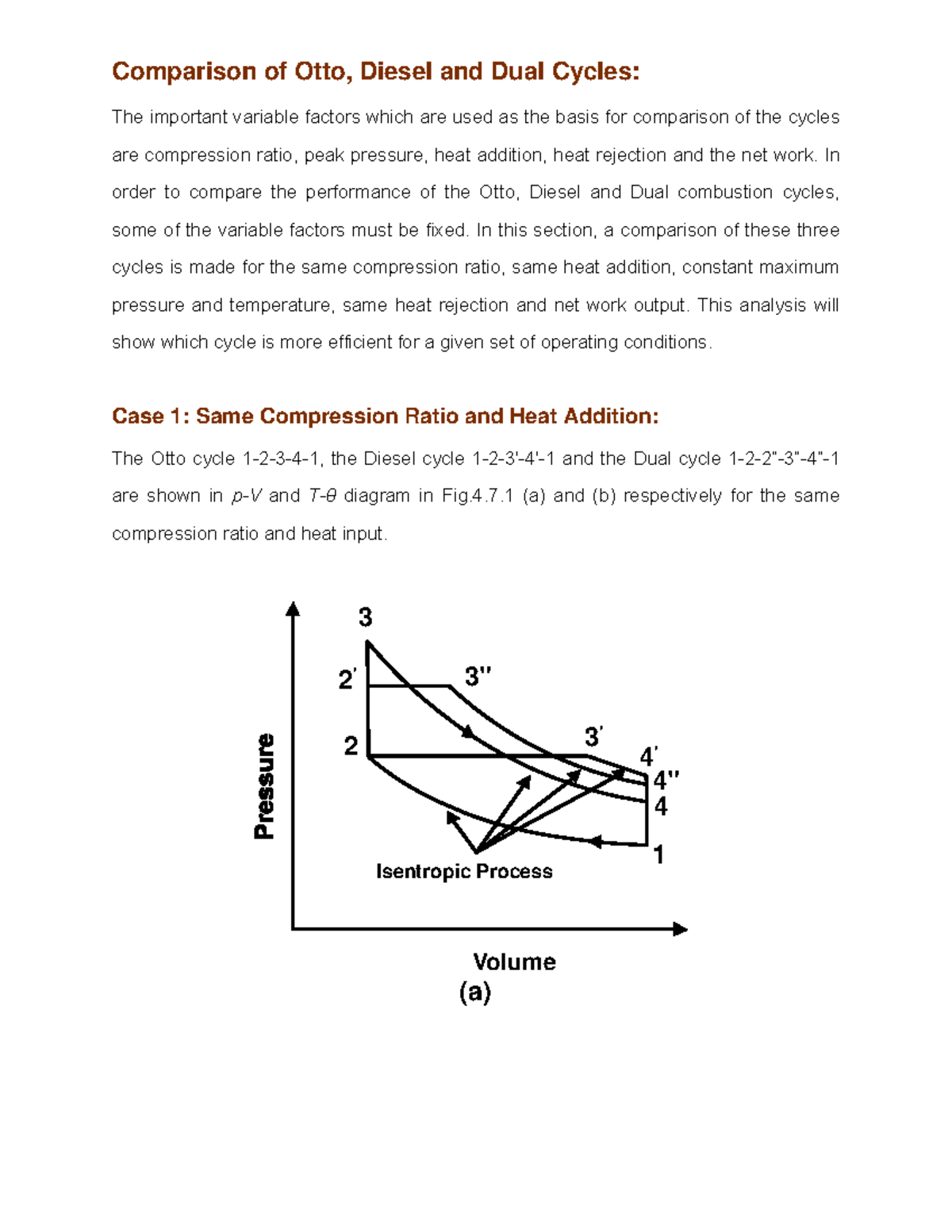 8 Comparison of Otto,Diesel,dual cycles - The important variable ...