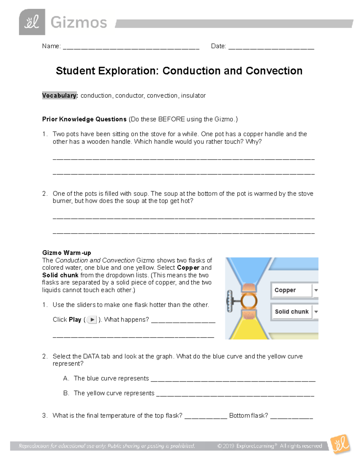 Conduction Convection SE - Name ...