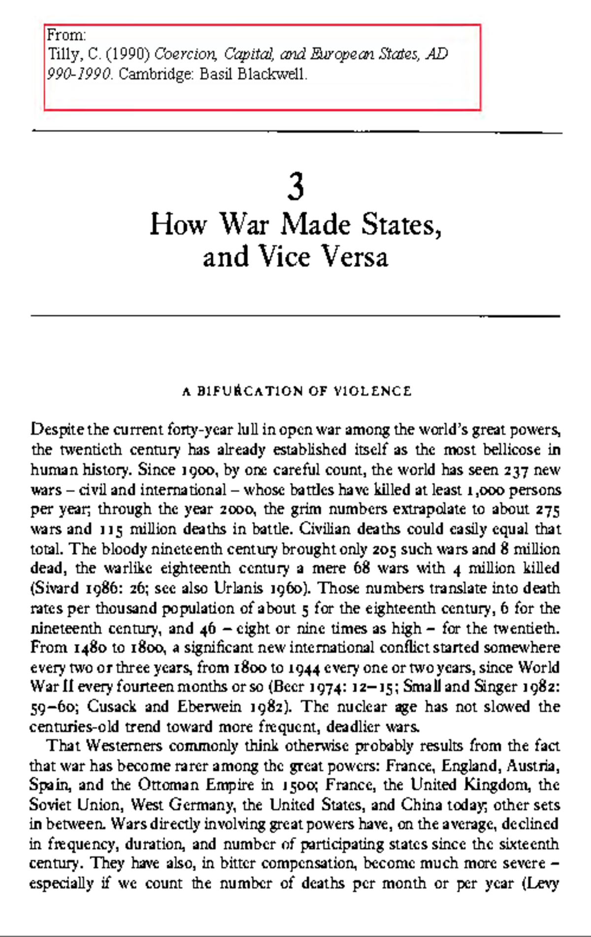 Charles Tilly - 3 How War Made S tates, and Vice Versa A B I f U R C A ...