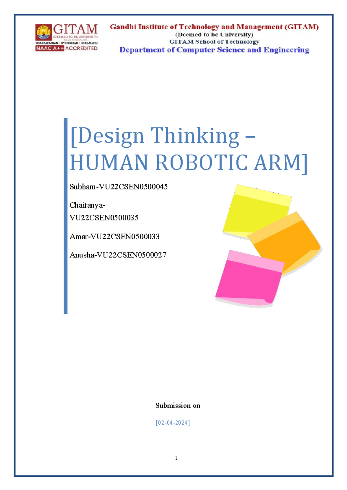 Last Format - modified - robots - [Design Thinking – HUMAN ROBOTIC ARM ...