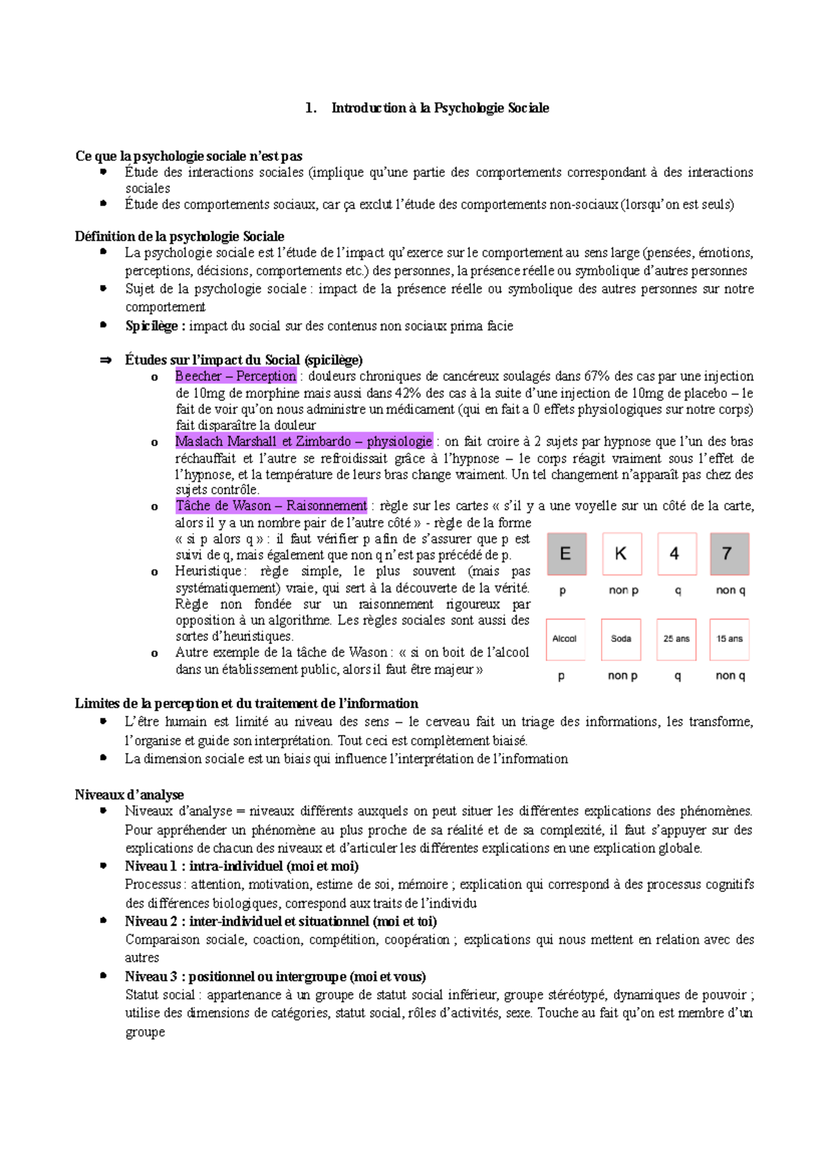 Introduction à la Psychologie Sociale - Introduction à la Psychologie ...