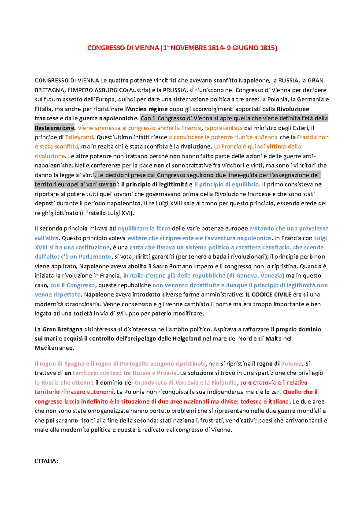 Storia CONT.2- 17 pg - Mediazione linguistica - UniStraSi - Studocu