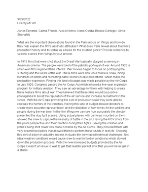 FS 244 Group Questions Week 2 - FS 244 Asher Edwards, Carina Frendo ...