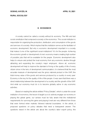 Final output - a reflection about contemporary world - REFLECTION PAPER ...