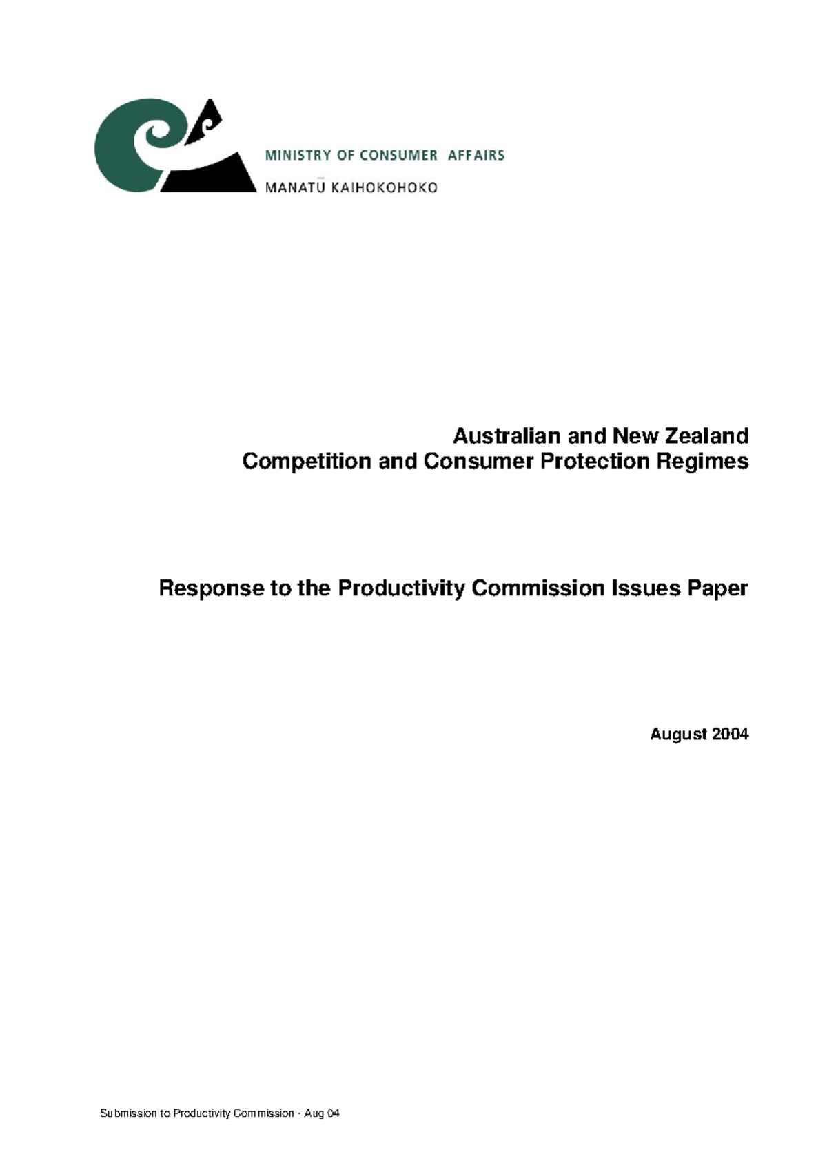 Sub014 fta - FAIR TRADING ACT - Australian and New Zealand Competition ...