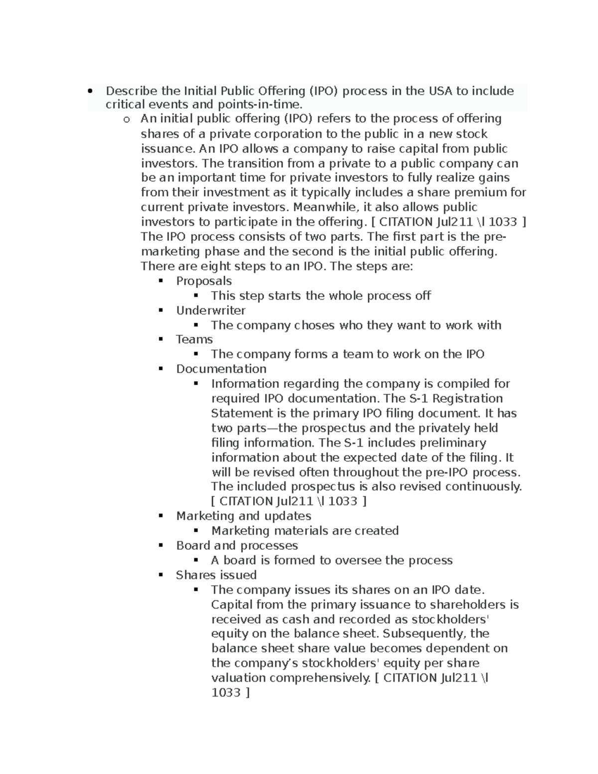 discussion post. this doesnt need to be longer - Describe the Initial ...