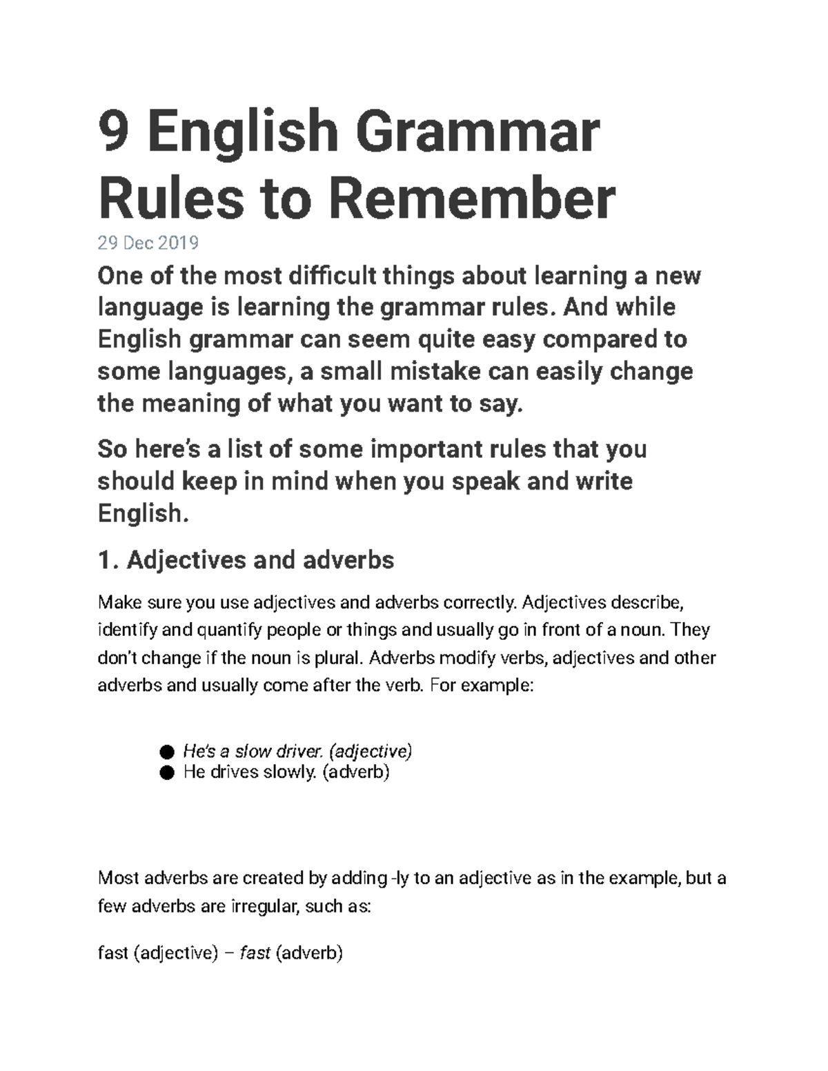 9 English Grammar Rules to Remember - And while English grammar can ...