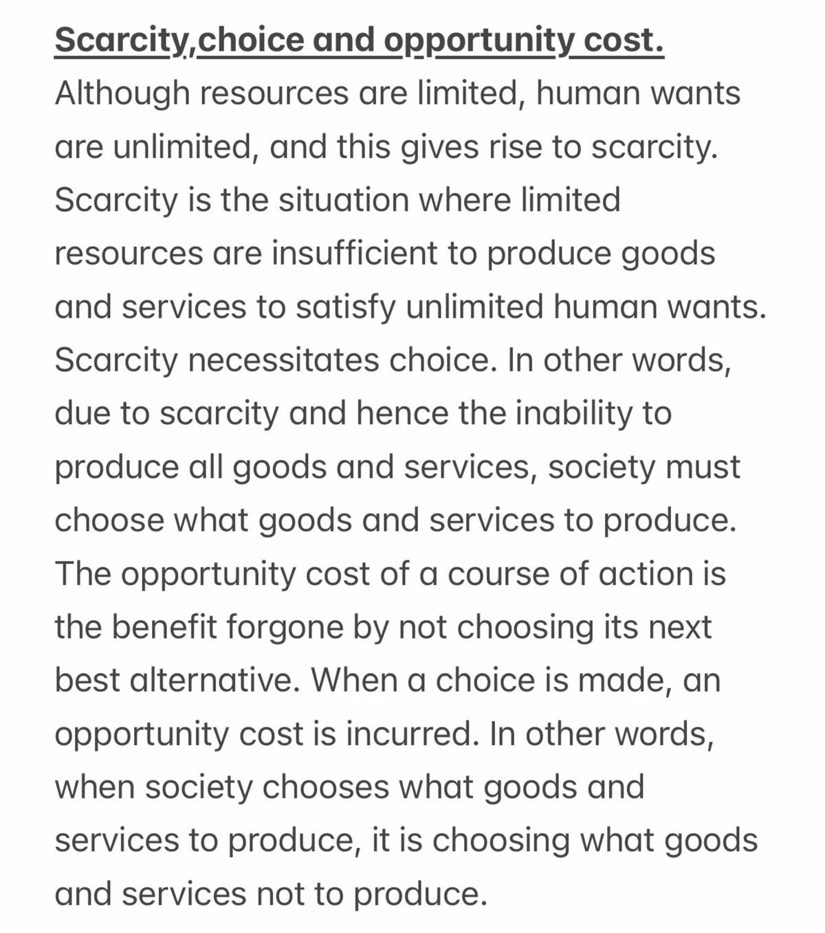 Scarcity Choice AND Opportunity COST Economics - Business Economics ...