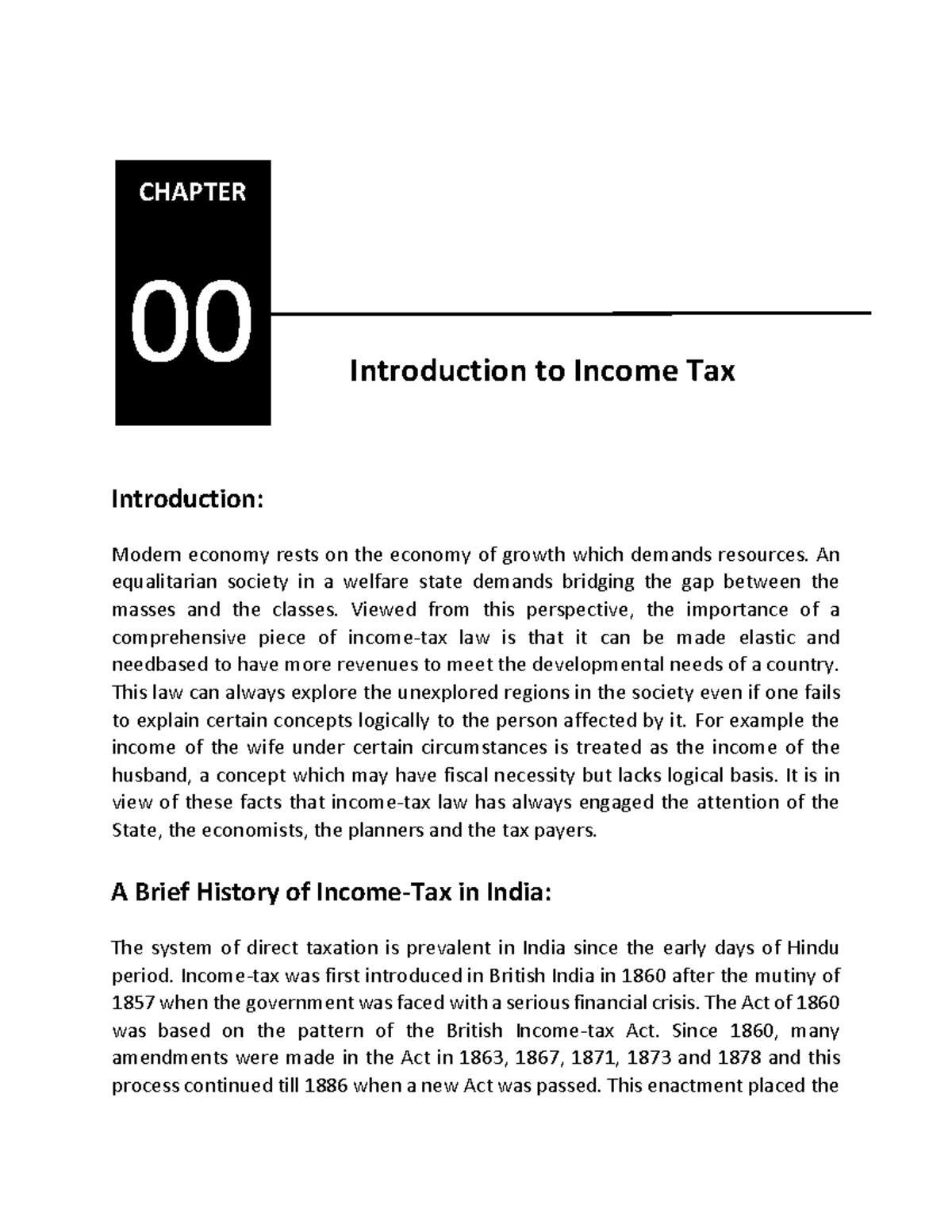 Introduction to income tax law and practice - Introduction: Modern ...