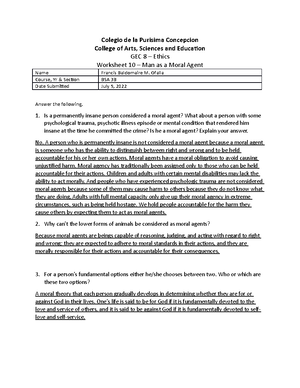 Gec 8 ws 8 summer - Ethics - Colegio de la Purisima Concepcion College ...