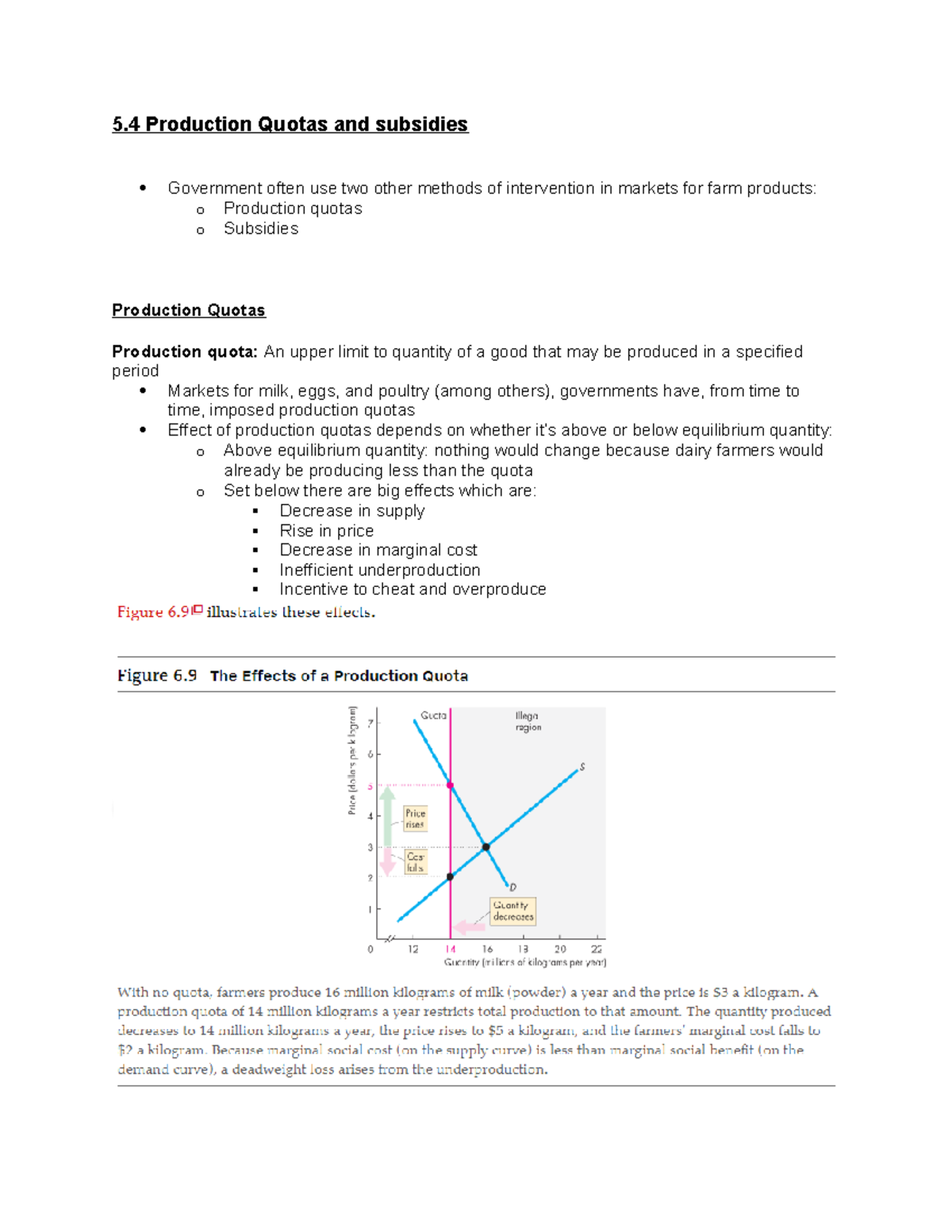 Chapter 6.4 Production Quotas and subsidies - 5 Production Quotas and ...