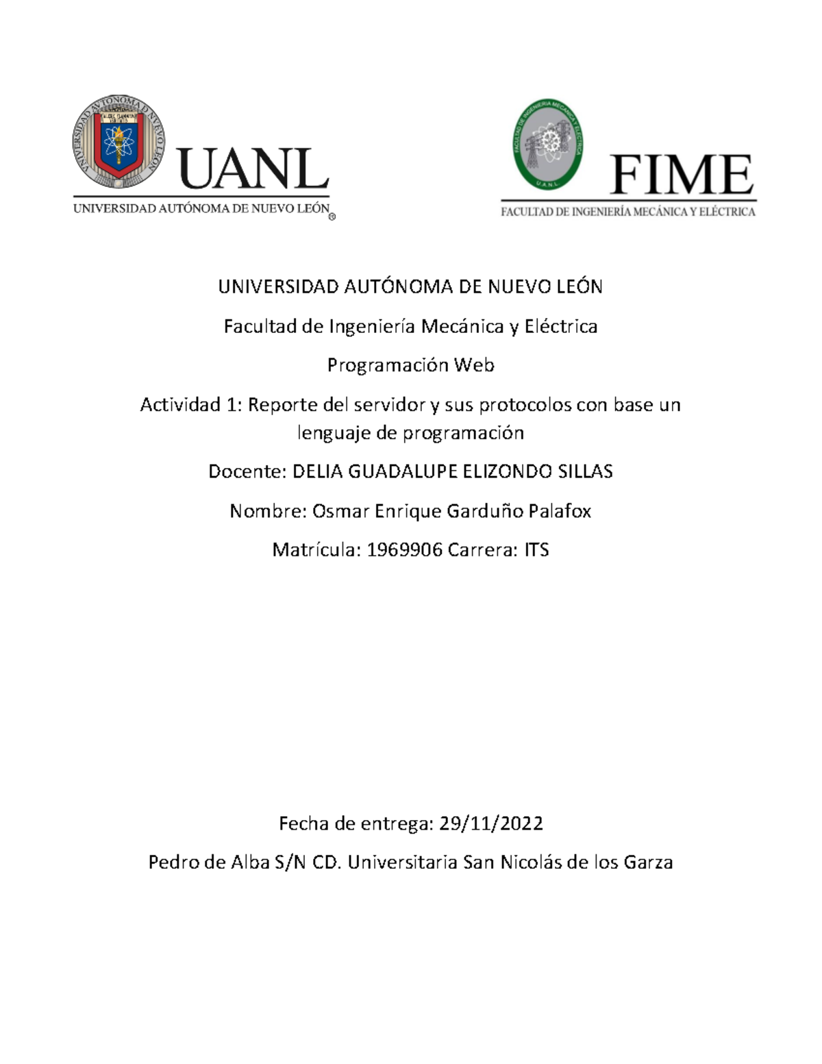 Actividades Fundamentales - UNIVERSIDAD AUT”NOMA DE NUEVO LE”N Facultad de IngenierÌa Mec·nica y ...