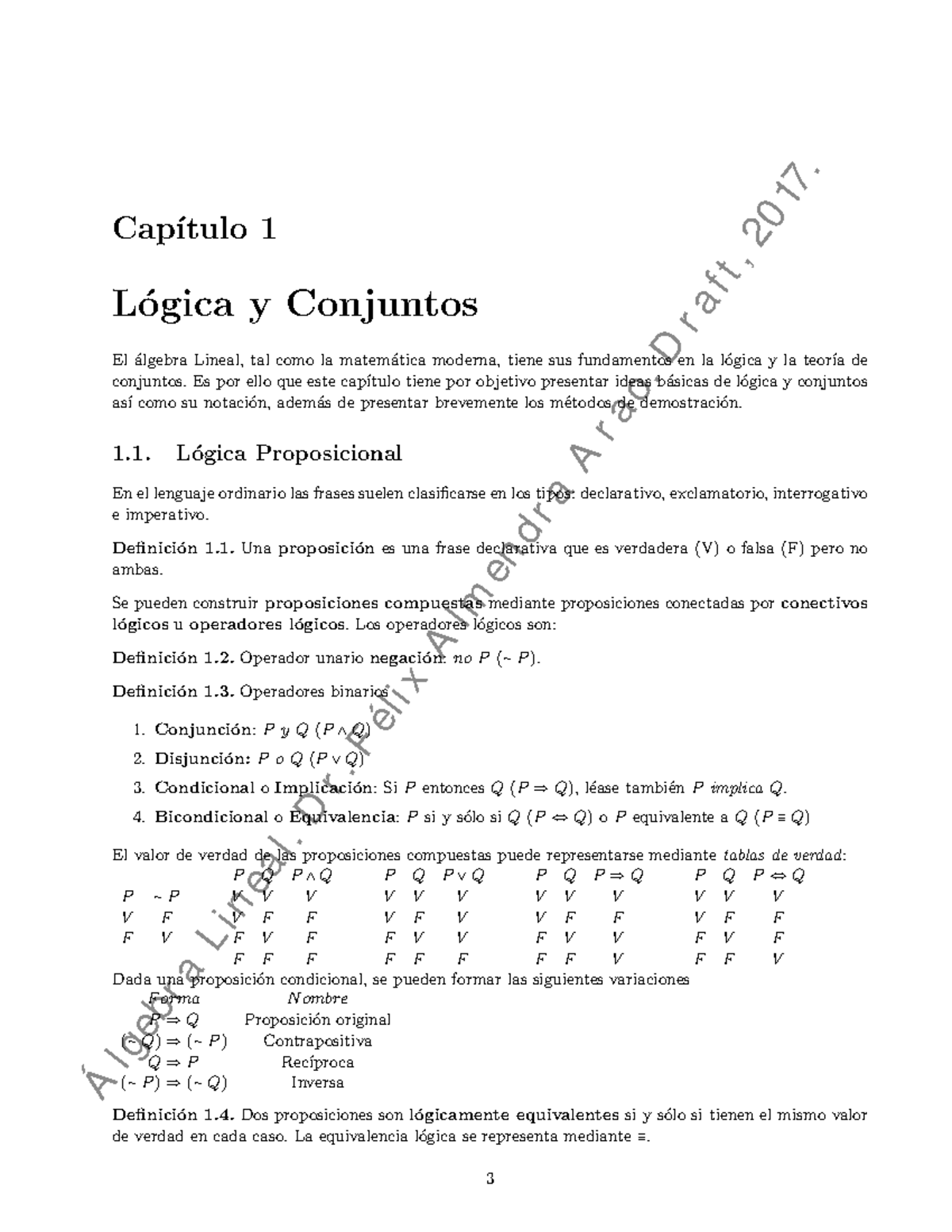 1. Lógica y Conjuntos new - Cap ́ıtulo 1 L ́ogica y Conjuntos El ...