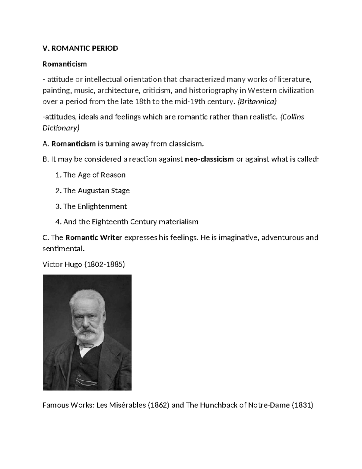 Romantic-Lit - This note can help students understand the topic. - V ...