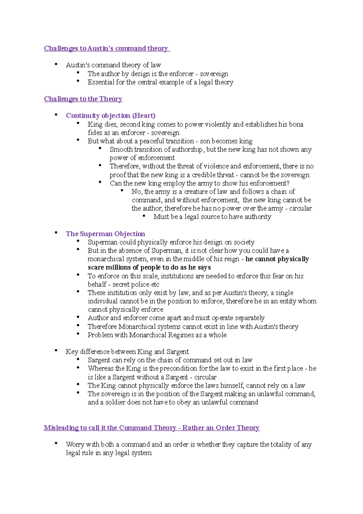 Challenges to Austin’s command theory - Challenges to Austin’s command ...