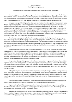 Rubrics sa Pag-uulat - Filipino : Sining ng Komunikasyon - Studocu