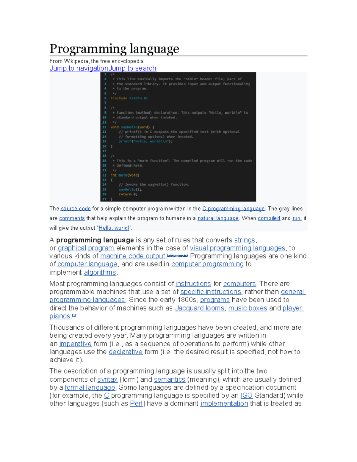 Programming language - Programación orientada a objetos avanzada en ...