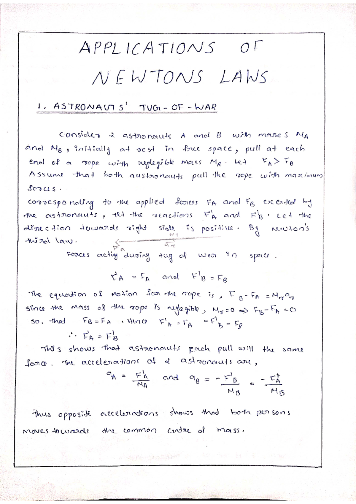 Applications of Newton's laws lecture note - Modern Physics - Studocu