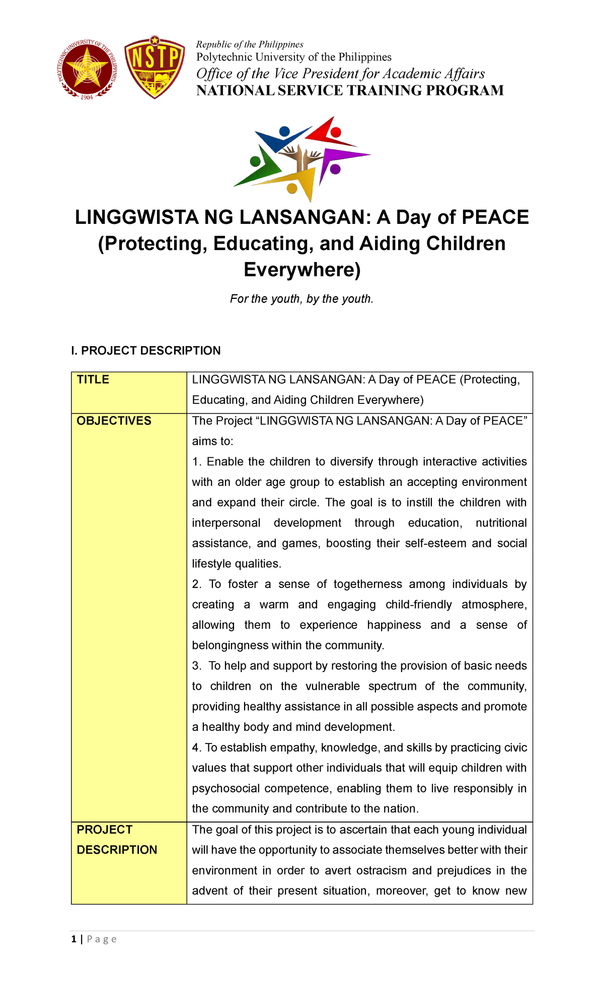 Proposal project sample - Polytechnic University of the Philippines ...