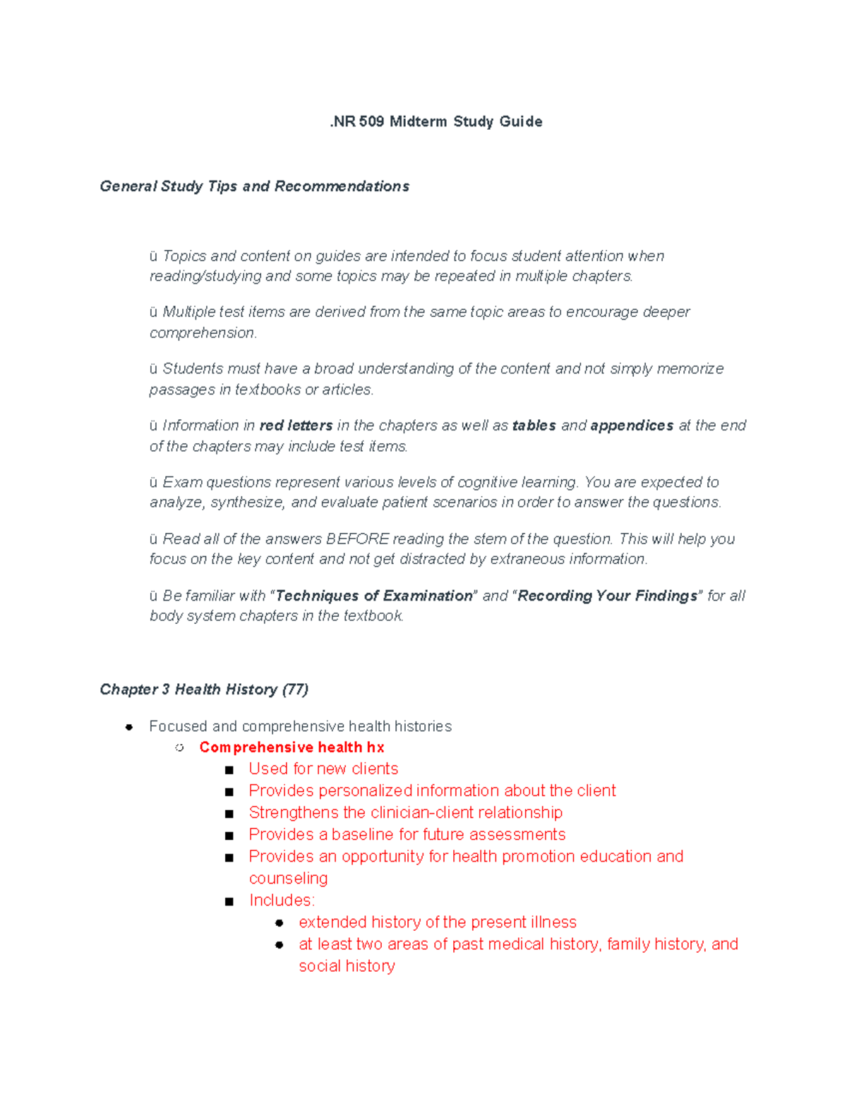 NR 509 Midterm Study Guide CH 3 - .NR 509 Midterm Study Guide General ...