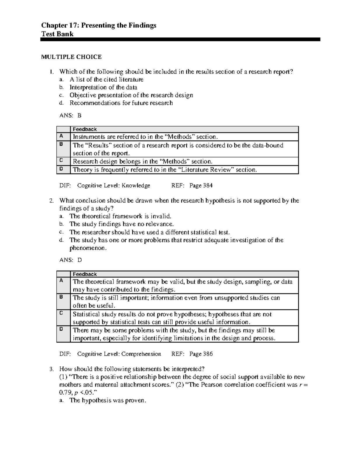 Sample/practice exam 2019, questions and answers - Chapter 17 ...