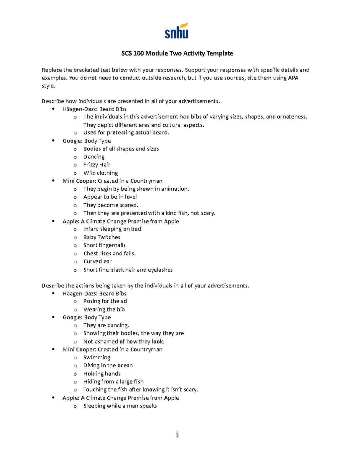 SCS 100 Module Two Activity Template - SCS 100 Module Two Activity ...