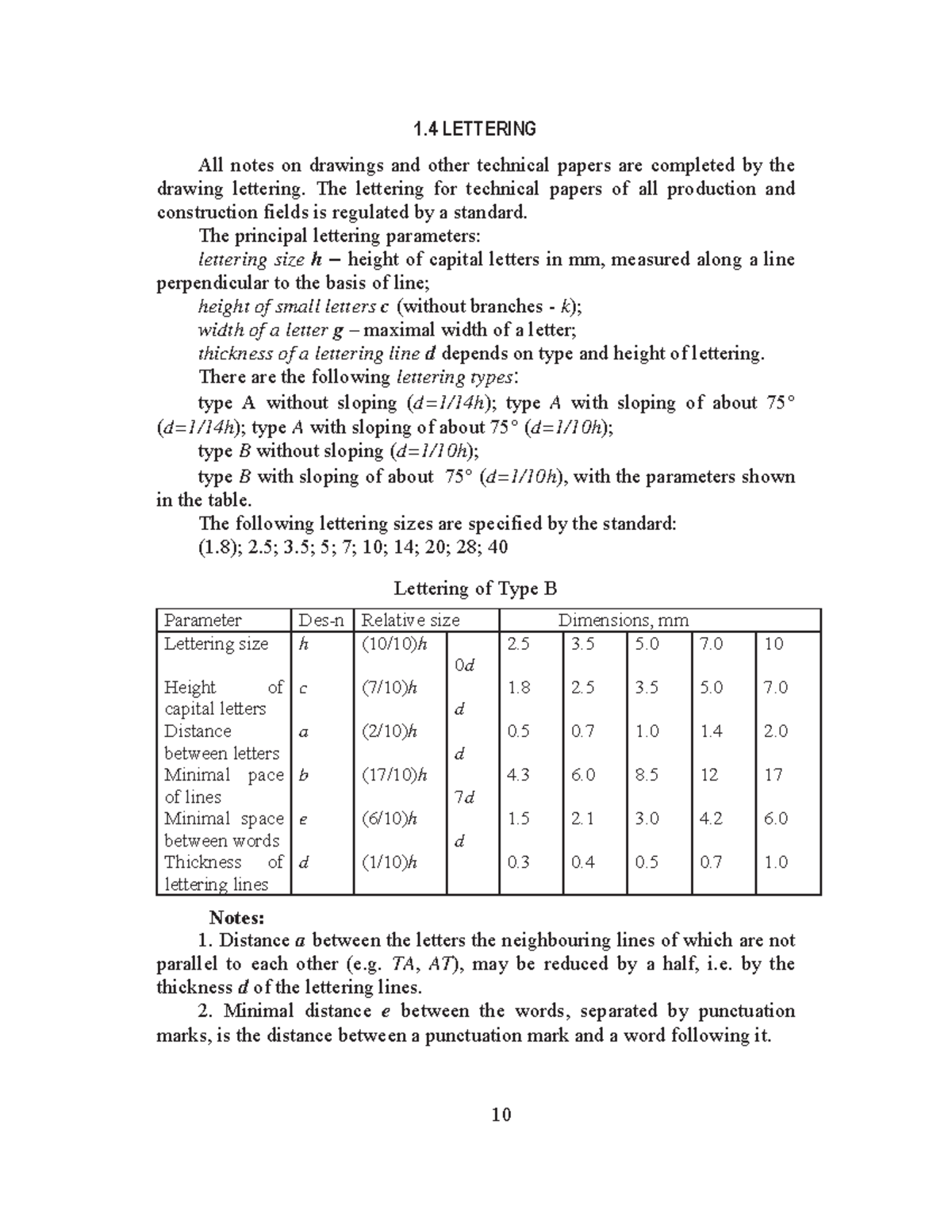 Descriptive lecture p2 - 1 LETTERING All notes on drawings and other ...