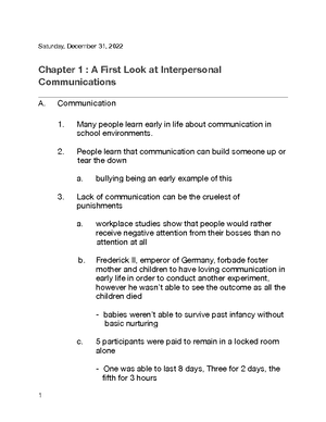 Eng 128 Chapter 1 Notes - English 128-008 Chapter 1 Notes o Why we ...