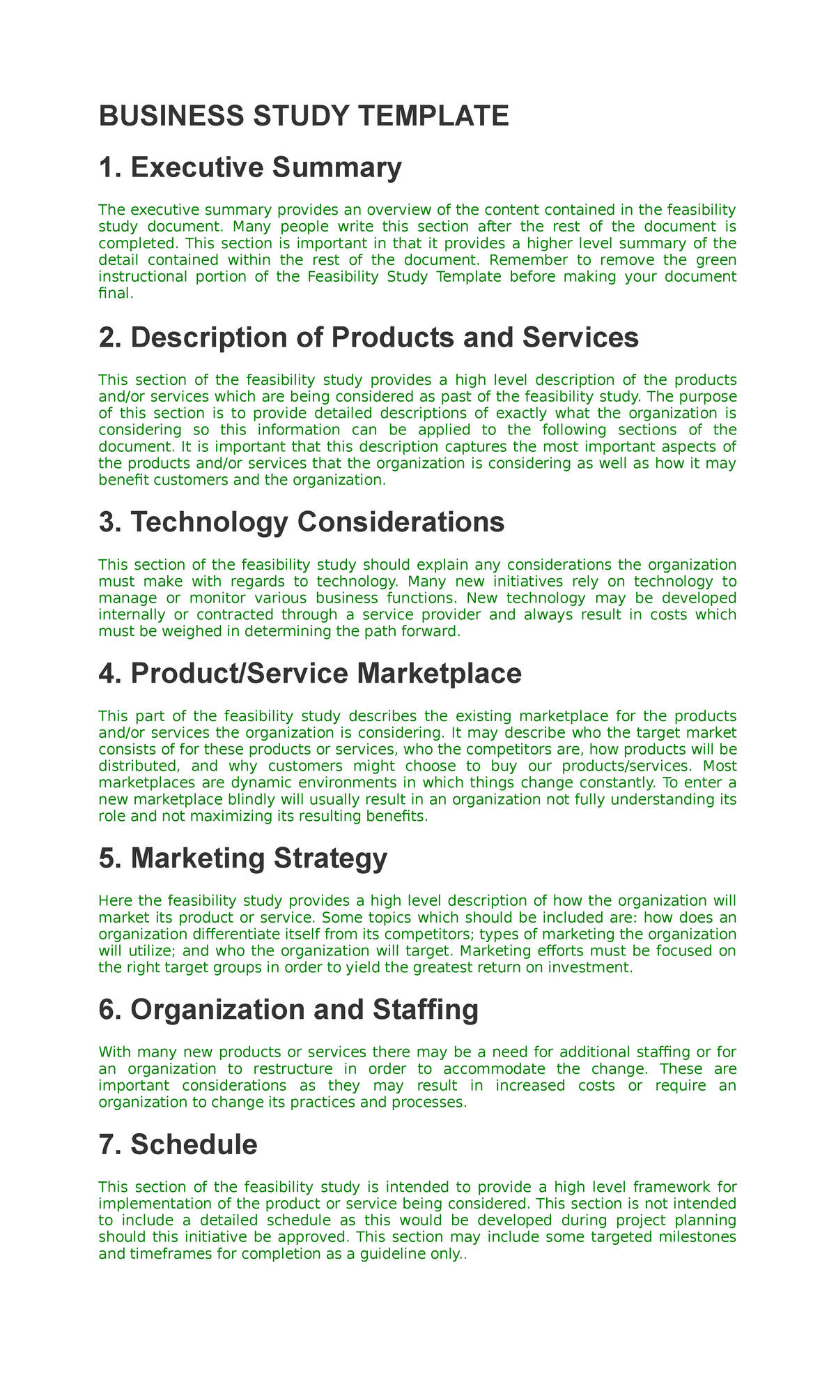 ABM Busines Study Template - BUSINESS STUDY TEMPLATE 1. Executive ...