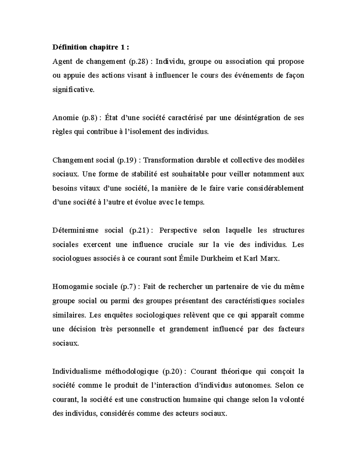 Annexe individu session 1 - Définition chapitre 1 : Agent de changement ...